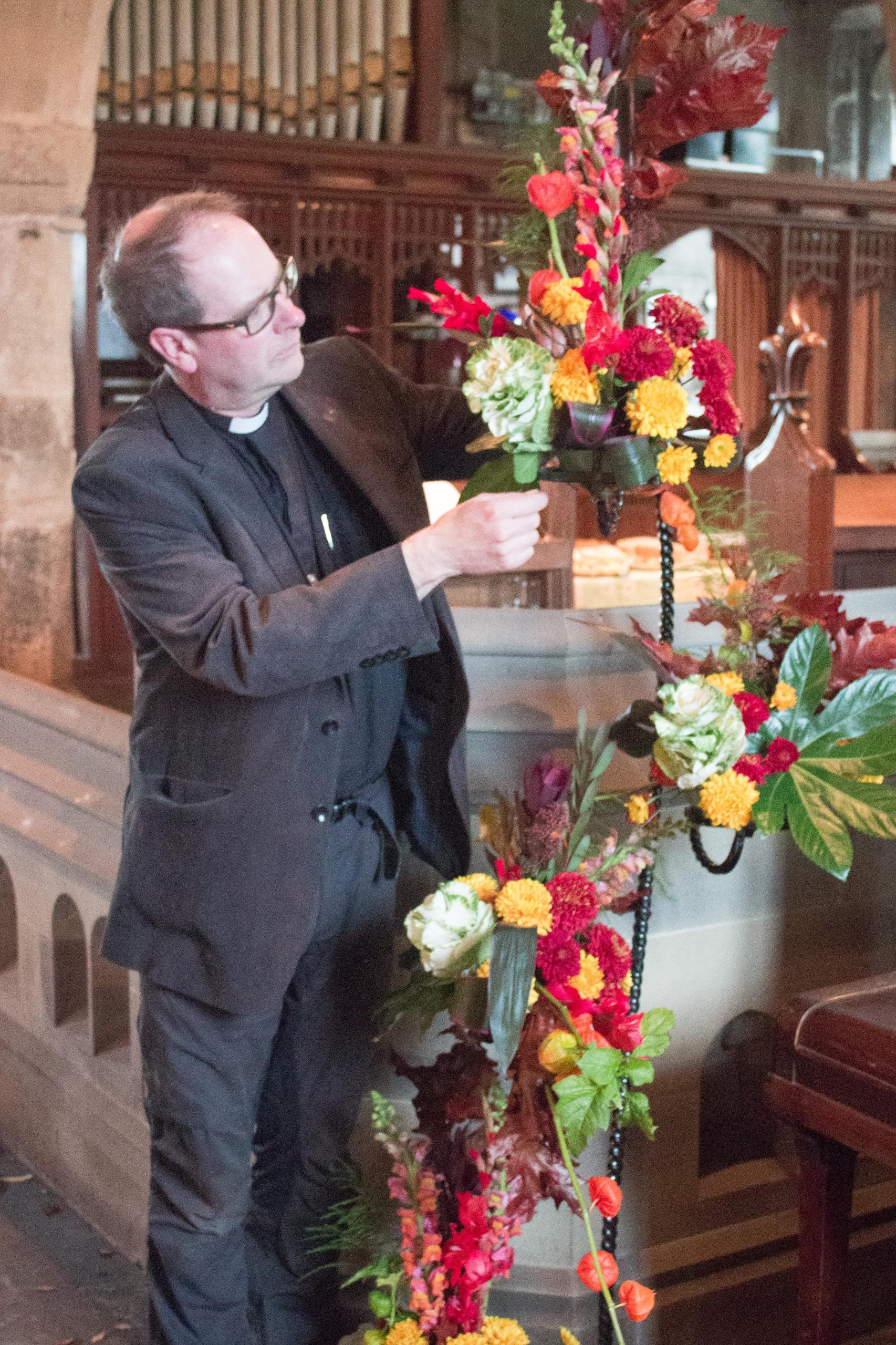 Rev. Stephen Dawson in Horton Church - Yorkshire Dales Community Archives