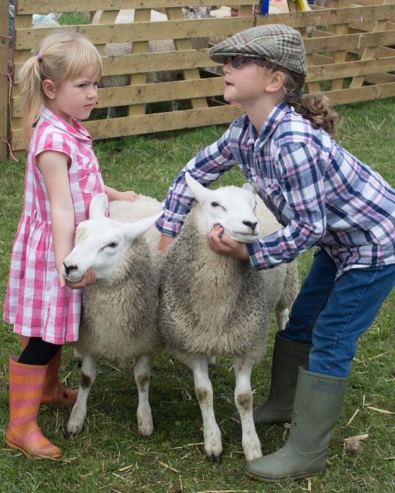 Two children and their sheep at the Horton Show - Yorkshire Dales ...