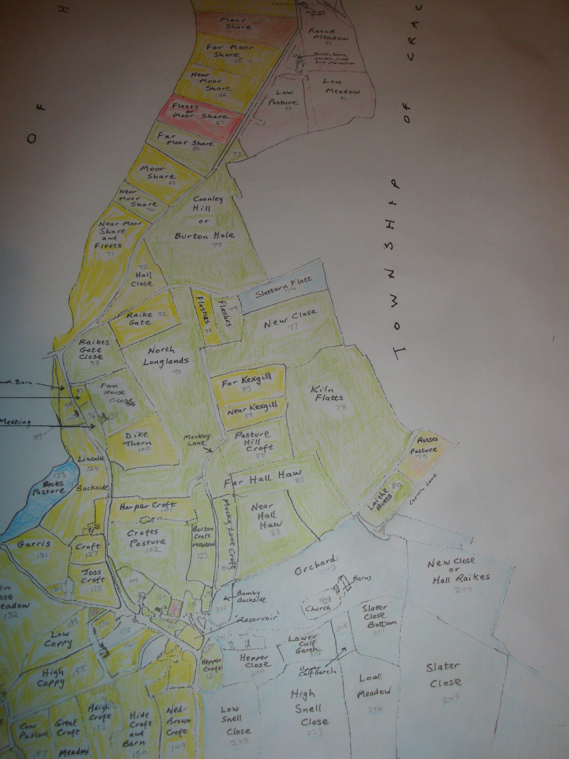 Annotated copy of the Plan of the Township of Rilston, 1838 - Yorkshire ...