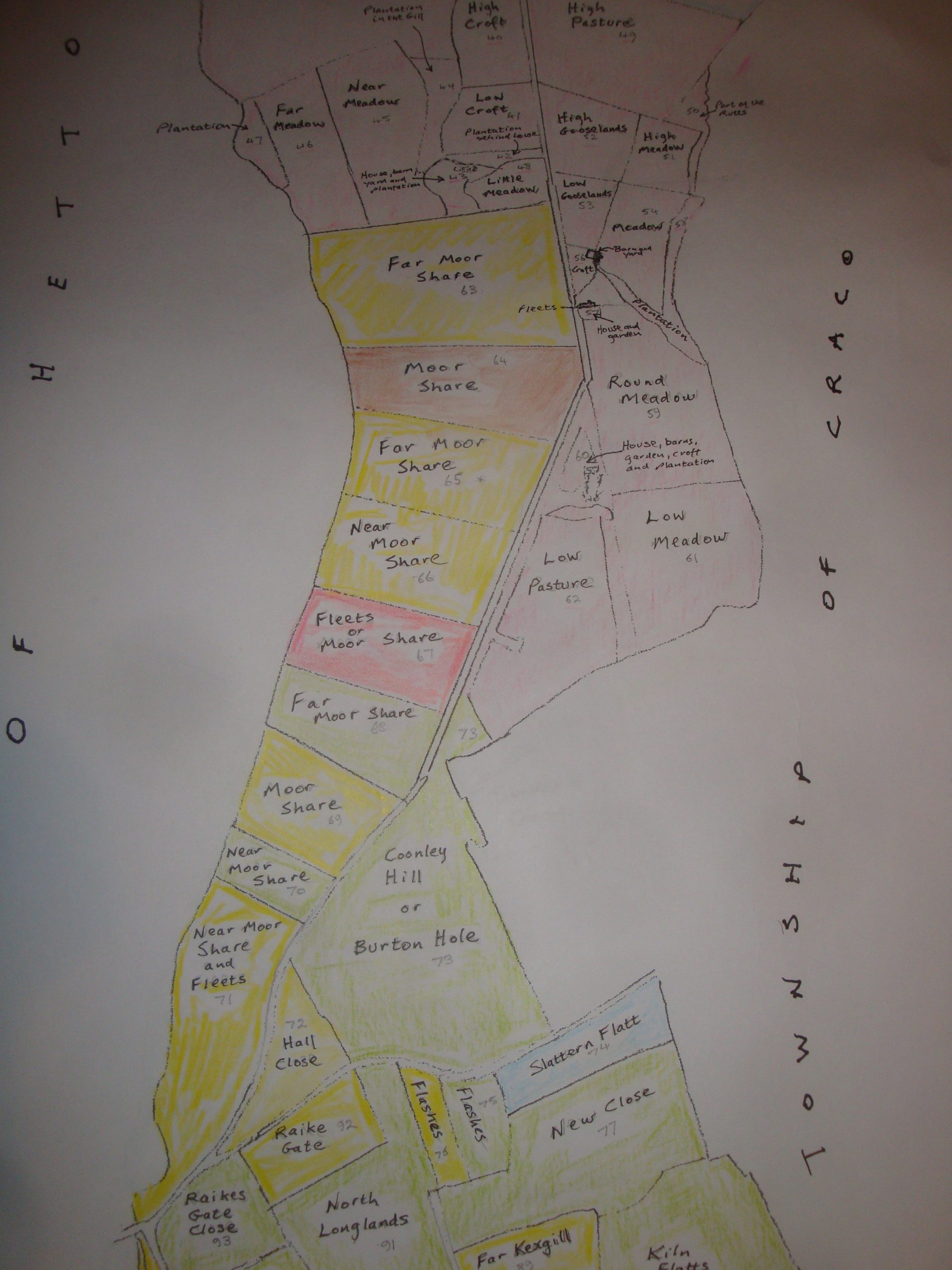 Annotated copy of the Plan of the Township of Rilston, 1838 - Yorkshire ...